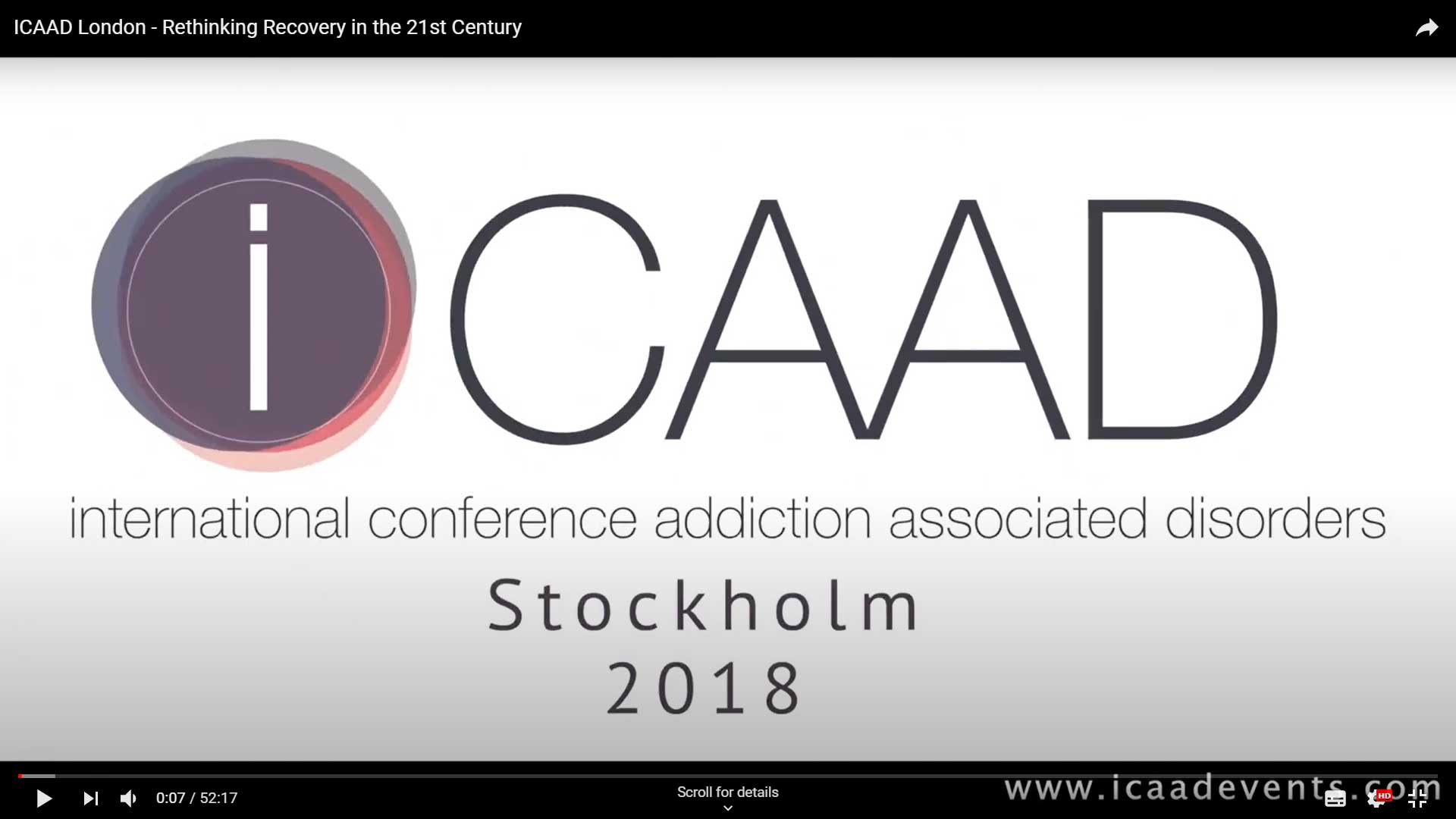 ICAAD London - Rethinking Recovery in the 21st Century - Heather Hayes ...